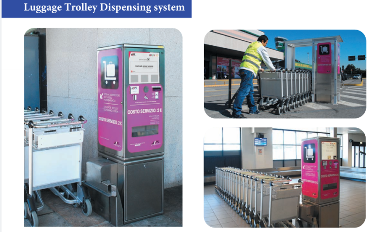 TSLTM-S luggage trolley dispensing system - Nice Trolley Manufacturer